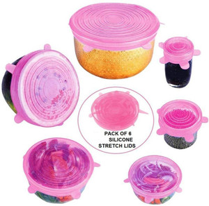 MEZIRE ®Silicone Stretch Lids Flexible Covers for Rectangle Round ...