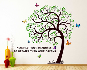 StickerYard 30 cm Wallstick Tree with Quotes wallstickers Non-Reusable ...