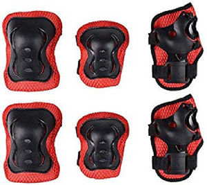 JERN Skating 6 Pcs. Guard Set (Knee,Elbow & Palm Guard) ( Red ) Skating ...
