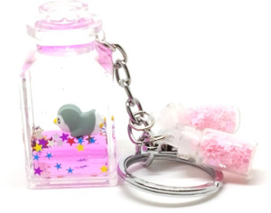 Trunkin TRN3164 Cute Fancy Glitter Water Penguin Swimming Pink Keychain ...