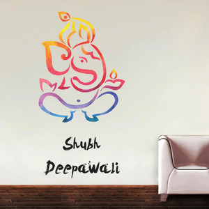 Day Decals 40 cm Shubh Diwali Self Adhesive Sticker Price in India ...