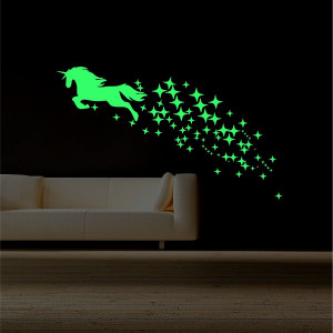 DreamKraft 28.52 cm Glow in The Dark Flying Horse Star Radium Night ...