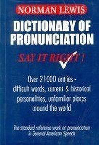 Dictionary of Pronunciation: Buy Dictionary of Pronunciation by Lewis ...