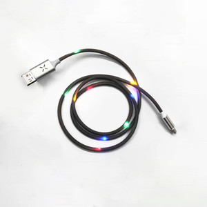 ET BAZAR Fiber Optical Cable 1 m Android Pin Usb Fast charging sound ...