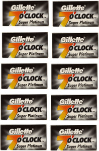Gillette 7 O'Clock Super Platinum Double Edge Safety Razor Blades Price ...