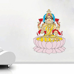 Day Decals 50 cm Goddes Lakshmi Self Adhesive Sticker Price in India ...