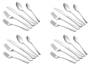 HAZEL Silverware Mirror Finished Stainless Steel Cutlery 20 Pc Set ...