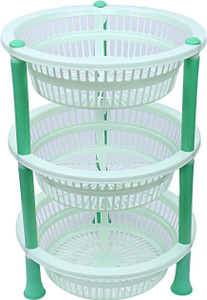 KUBER INDUSTRIES Plastic 3 Layer Multi-purpose Kitchen Storage Basket ...