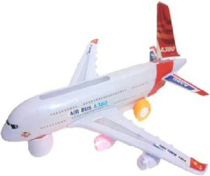 Haulsale Musical AeroPlane Airbus Bump & Go Action Toy with Sound ...