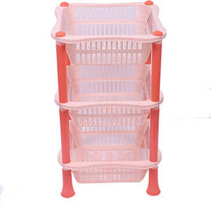 KUBER INDUSTRIES Fruits/Vegetables Kitchen Rack Plastic Plastic 3 Layer ...