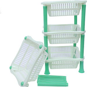 KUBER INDUSTRIES Fruits/Vegetables Kitchen Rack Plastic Plastic 4 Layer ...