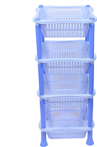 KUBER INDUSTRIES Fruits/Vegetables Kitchen Rack Plastic Plastic 4 Layer ...