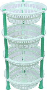 KUBER INDUSTRIES Fruits/Vegetables Kitchen Rack Plastic Plastic 4 Layer ...