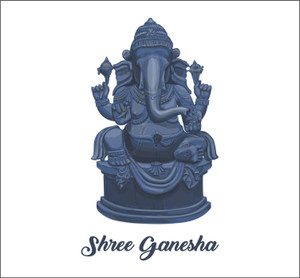 Impression Wall 46 Shree Ganesha Blue Wall Sticker Self Adhesive ...