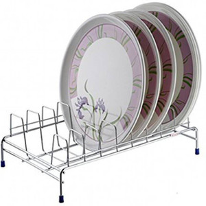 AMAZE ACTIONWARE Plate Kitchen Rack Steel Thali Stand / Dish Stand ...