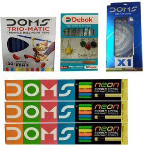 DOMS EACH COMBO PACK CONTAINS-20 DOMS TRIOMATIC BALL PEN + 20 DOMS ...
