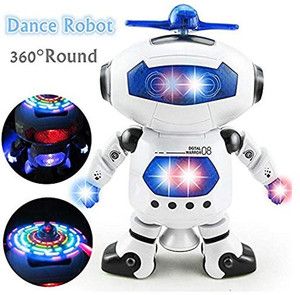 Toyvala Dancing Robot Musical Toy for Kids with Flashing Lights ...