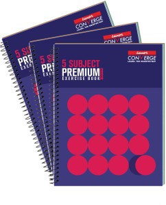 LUXOR 5 Subject Spiral Premium Exercise Notebook, Single Ruled A4 ...