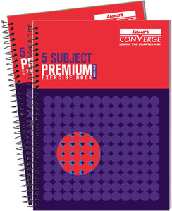 LUXOR 5 Subject Spiral Premium Exercise Notebook, Single Ruled A4 ...