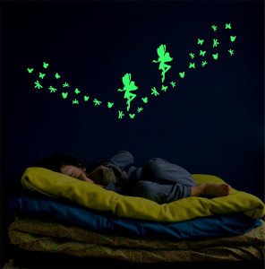 DreamKraft 15 cm Fairy and Star Radium Night Glow in the Dark Sticker ...