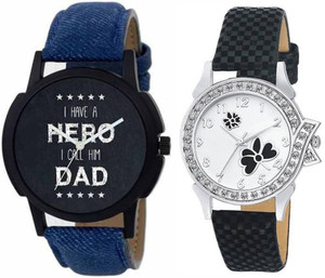 RUSTET CA7-CAChex Black Combo Pack Of Two Stylish Designer Dial ...