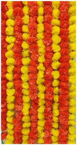 DilSe Improvhome Marigold Garland Artificial Flowers -Fake Flower ...