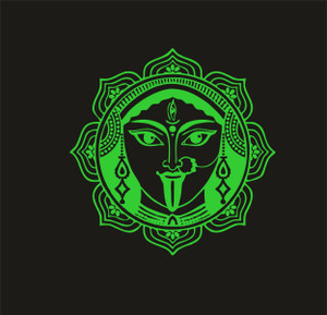 DreamKraft 25 cm Glow in Dark Radium Maa Kali Religious Wall Sticker ...