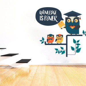 Impression Wall 61 cm Knowledge is Power Wall Sticker Self Adhesive ...