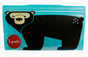 3 Sprouts Reusable Snack Bag (pack OF 2)-Bear Plastic Storage Pouch ...