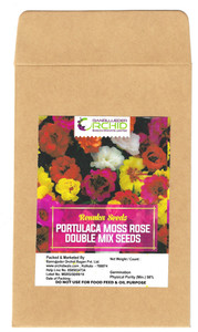 RENUKA SEEDS Moss Rose Flower DOUBLE MIX - Portulaca Grandiflora Seed ...