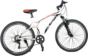 VELOCITY Explorer Bike For Adults White & Black 26 T (inch) Mountain ...