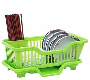 Ladila Dish Drainer Kitchen Rack Plastic 3 in 1 Kitchen Sink Dish ...