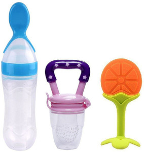 Manan Shopee Baby Fruit Nibbler And Food Feeder & Silicone Teether ...