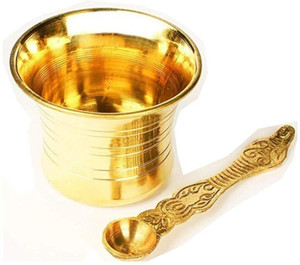 Flipkart.com | Himshikhar Brass Panch Paatra Worship Glass with Spoon ...