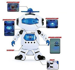 Tenmar Dancing Robot Musical Toy With Flashing Lights & Sounds For ...