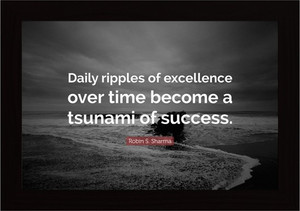 Tsunami Of Success Motivational Quote Framed Poster Paper Print - Art ...