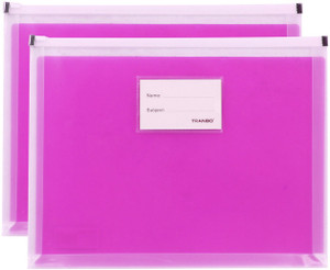Flipkart.com | TRANBO Plastic Clear Folder Zipper File Bag Document ...