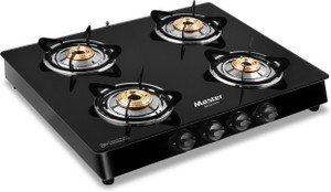 Master Perfect 4 Burners Glass, Stainless Steel Manual Gas Stove Price ...