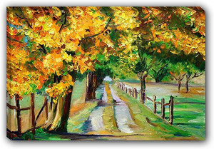 Art Factory Vastu Endless Path Painting Canvas Strecher Canvas 16 inch ...