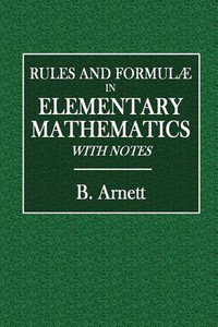 Rules and Formulae in Elementary Mathematics: Buy Rules and Formulae in ...