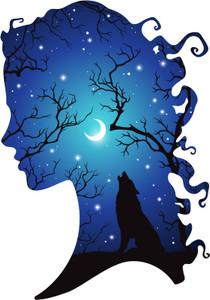 beautiful woman shadow |moon quotes|wall poster|romantic poster|moon ...