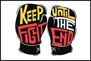 Keep Fight Art Wall Poster Without Frame Paper Print - Quotes ...