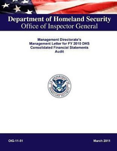 Management Directorate's Management Letter for Fy 2010 Dhs Consolidated ...