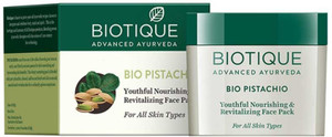 BIOTIQUE Bio Pistachio Youthful Nourishing & Revitalizing Face pack ...