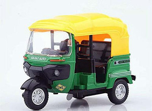 Krypton 1:14 Scale Diecast Metal Body Pull Back Auto Rickshaw Toy with ...