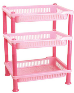 FABLE INDIA Fruits/Vegetables Kitchen Rack Plastic 3 Tier Multipurpose ...