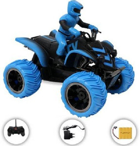 mQFIT 1:10 Scale Remote Controlled Cross Country 2WD Rally Bike, Blue ...