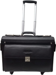 Aviator 1903 Pure Leather Pilot Trolley / Travel Bag - Medium (Black ...
