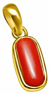 CHIRAG GEMS 7.25 Carat Triangle Red Coral Pendant/Locket Moonga/Munga ...