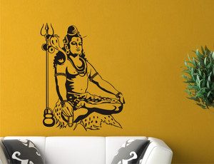 Radheykrishnadecor 75 cm God Shiva Wall Decal and Sticker Self Adhesive ...